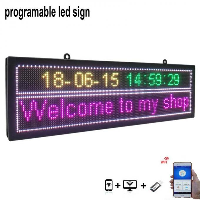 SMD3535 Full Color Led Text Display Board 16*160cm Car Window Message ... SMD3535 Full Color Led Text Display Board 16*160cm Car Window Message ...