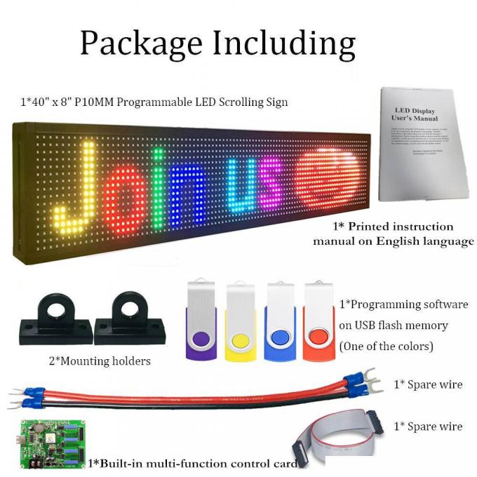 32*128cm Advertising LED Screen Sign Board PSE Programmable LED Signs ...