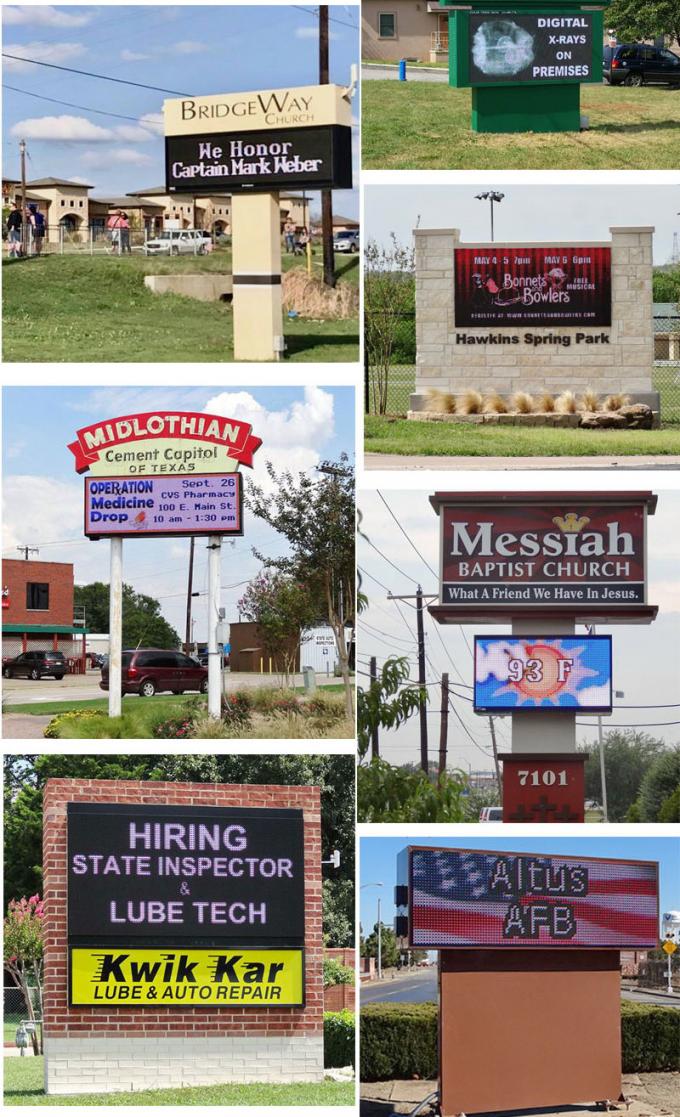 P10 Monument LED Signs , RGB Color Advertising LED Display Screen