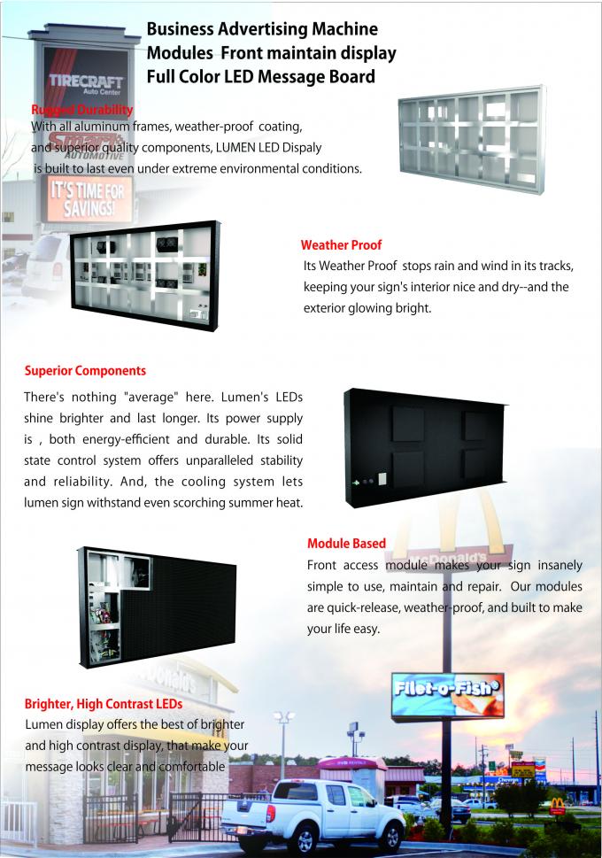 IP65 Waterproof Monument LED Signs , P8 Outdoor Advertising LED Display