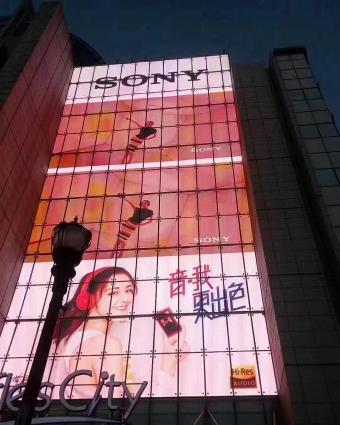 Front Lighting Led See Through Screen P3.91 Transparent Display For ...