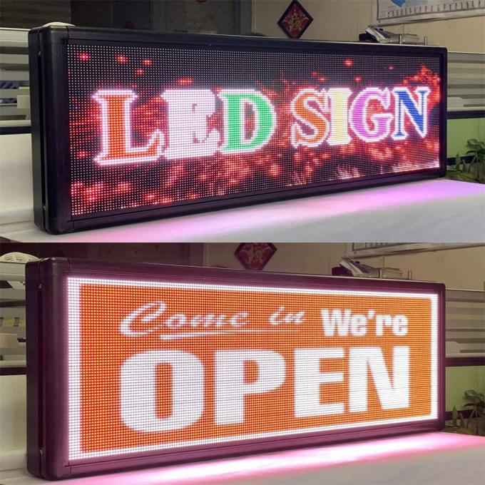 RoHS Programmable P10 RGB LED Window Signs For Shop