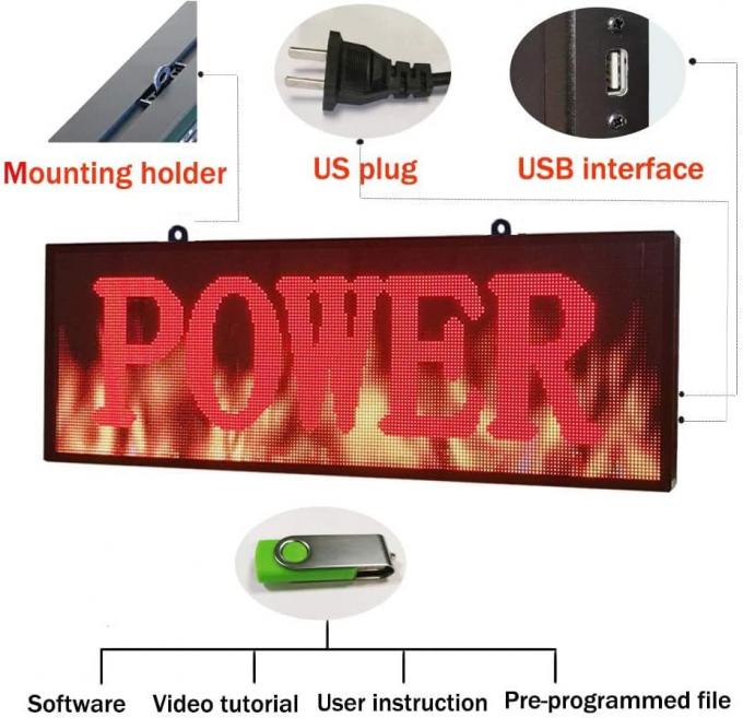 Waterproof Programmable Outdoor Led Electronic Signs High Brightness