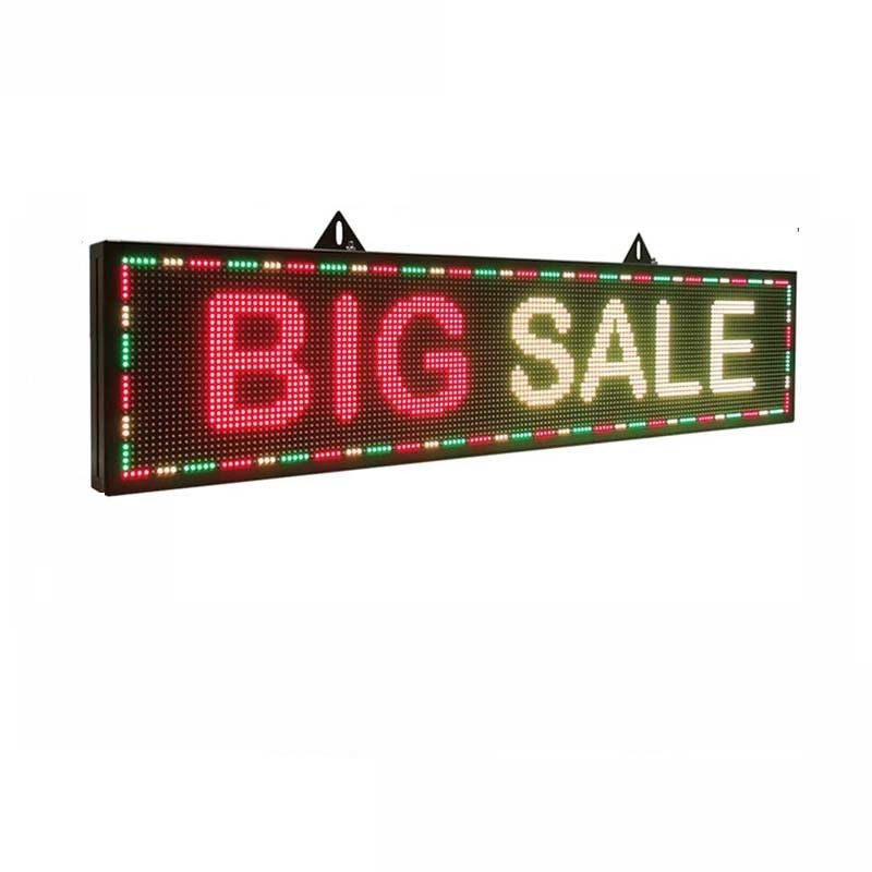 SMD3535 Full Color Led Text Display Board 16*160cm Car Window Message ... SMD3535 Full Color Led Text Display Board 16*160cm Car Window Message ...
